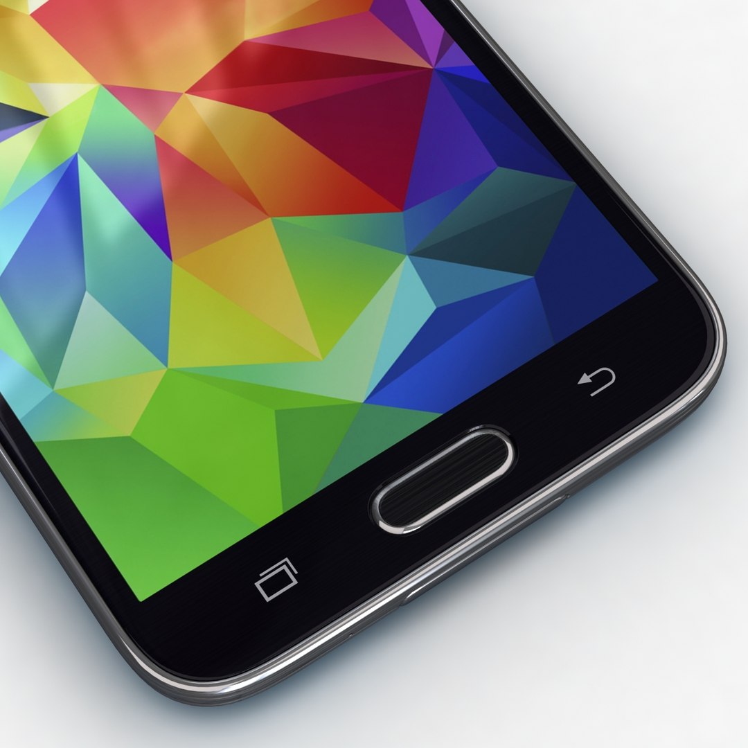 samsung galaxy s5 blue 3d model