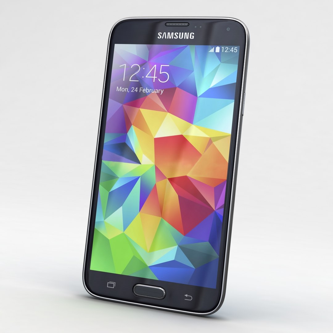 samsung galaxy s5 blue 3d model