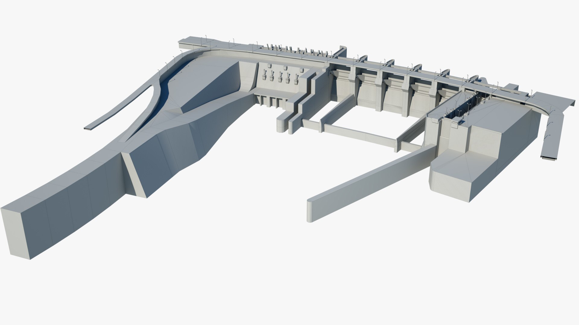 3D River Dam Locks - TurboSquid 1484731