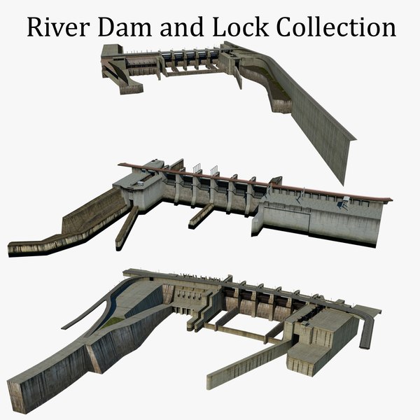 dam water animate 3d model