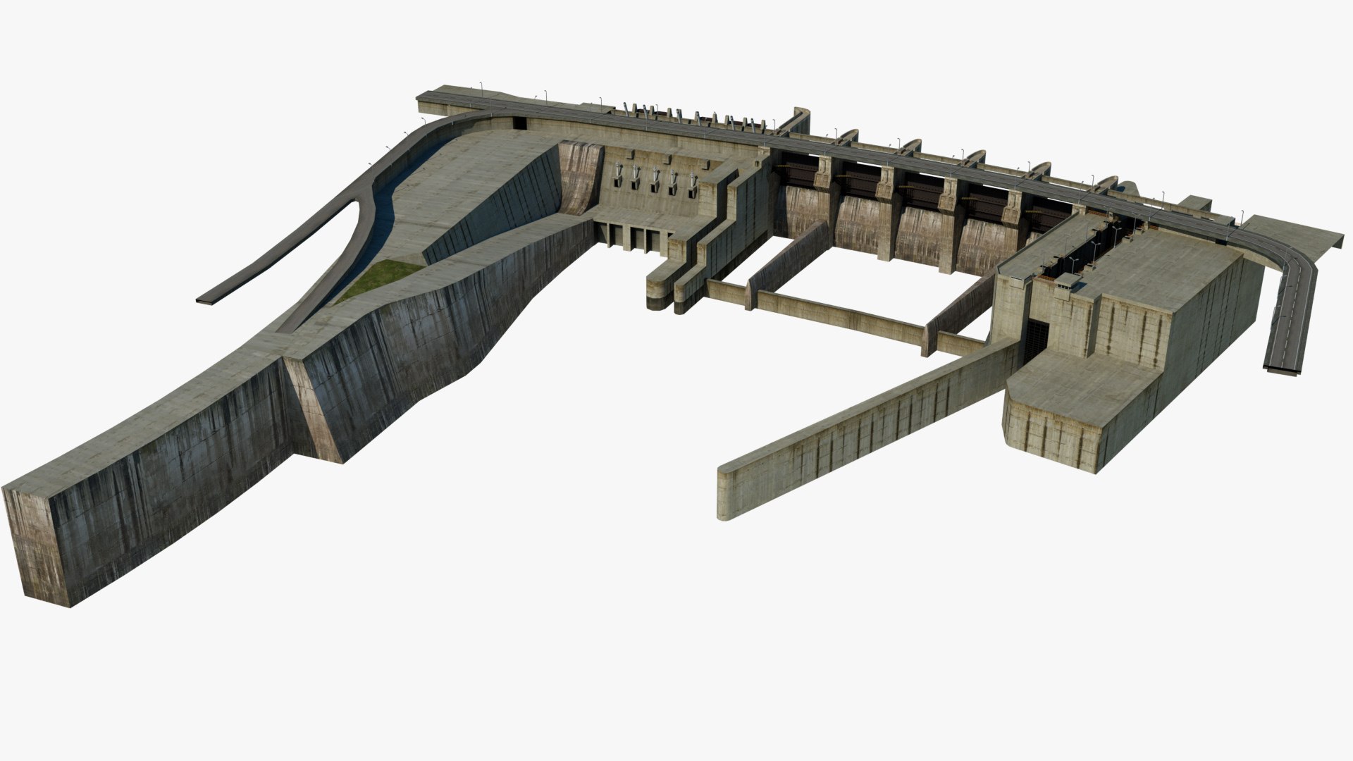 3D River Dam Locks - TurboSquid 1484731