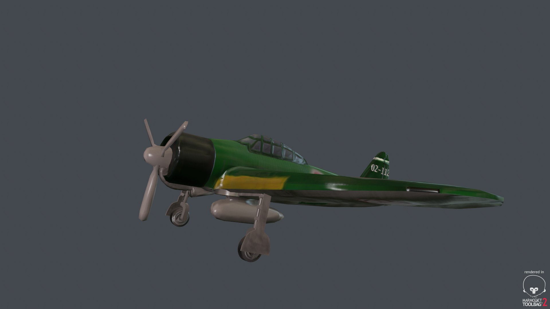 Hand Painted Plane Zero 3ds