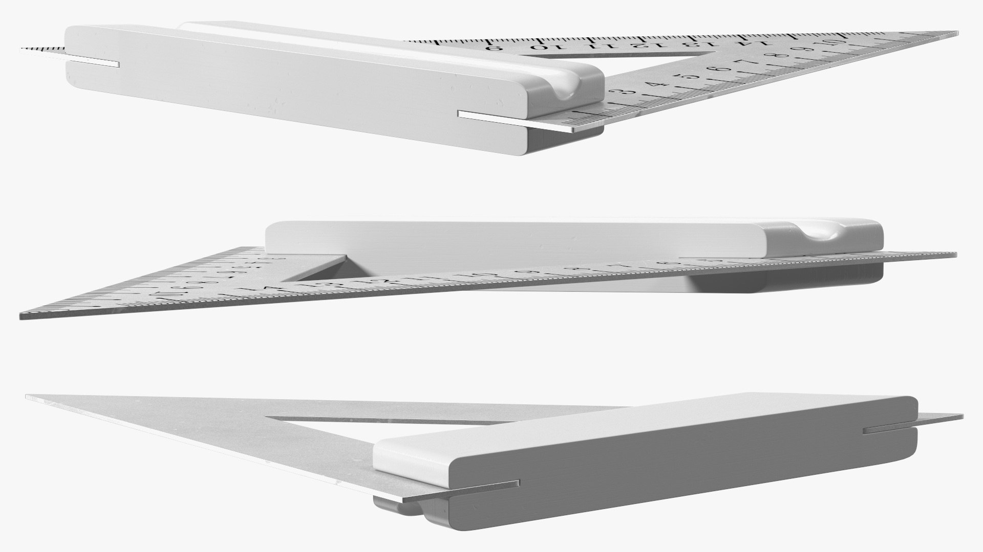 Metal Triangle Ruler 3D Model - TurboSquid 2115384