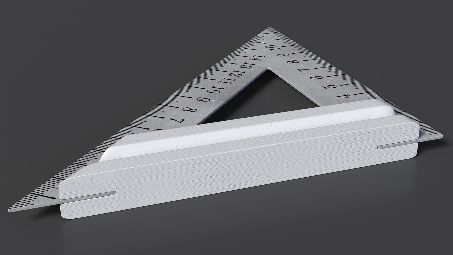 Metal Triangle Ruler 3D Model - TurboSquid 2115384