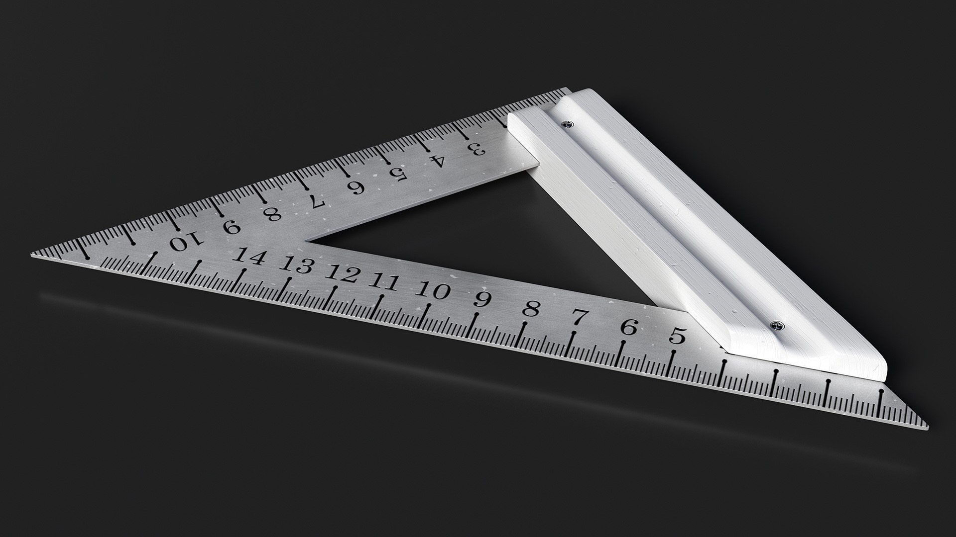 Metal Triangle Ruler 3D Model - TurboSquid 2115384