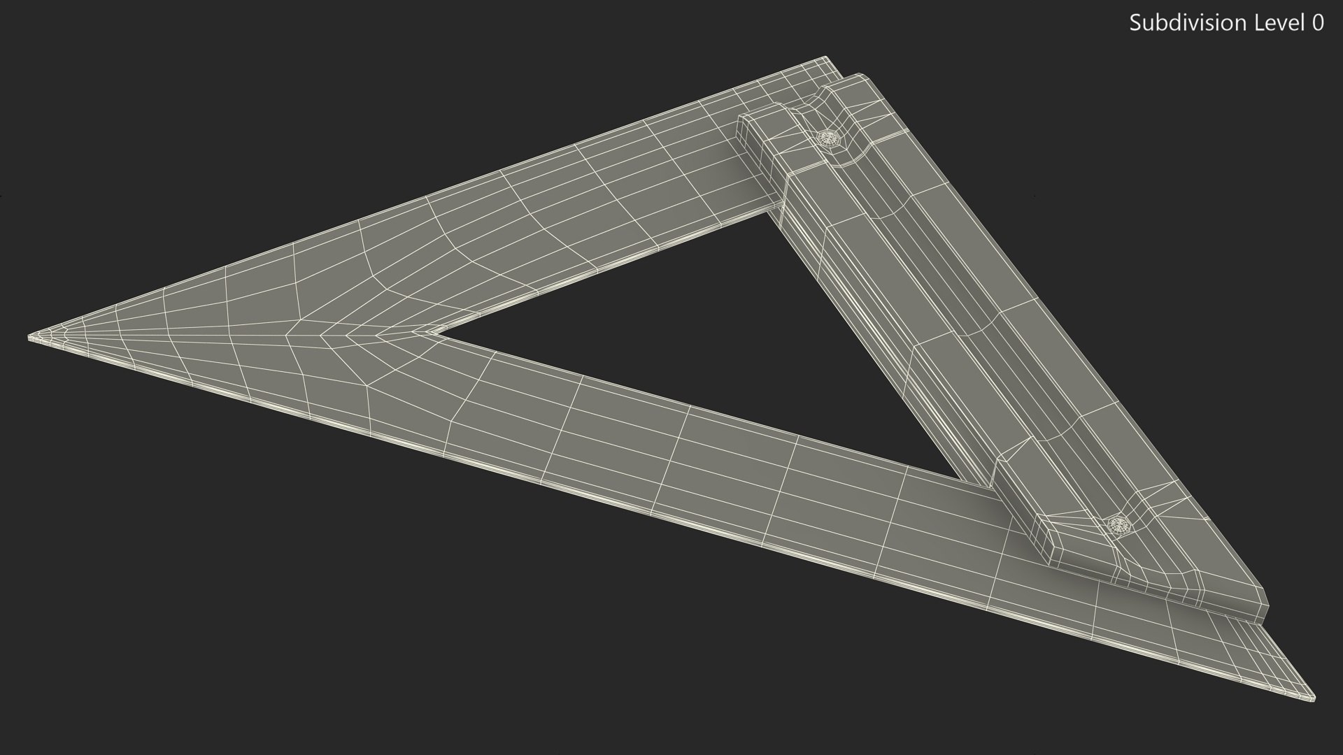 Metal Triangle Ruler 3D Model - TurboSquid 2115384