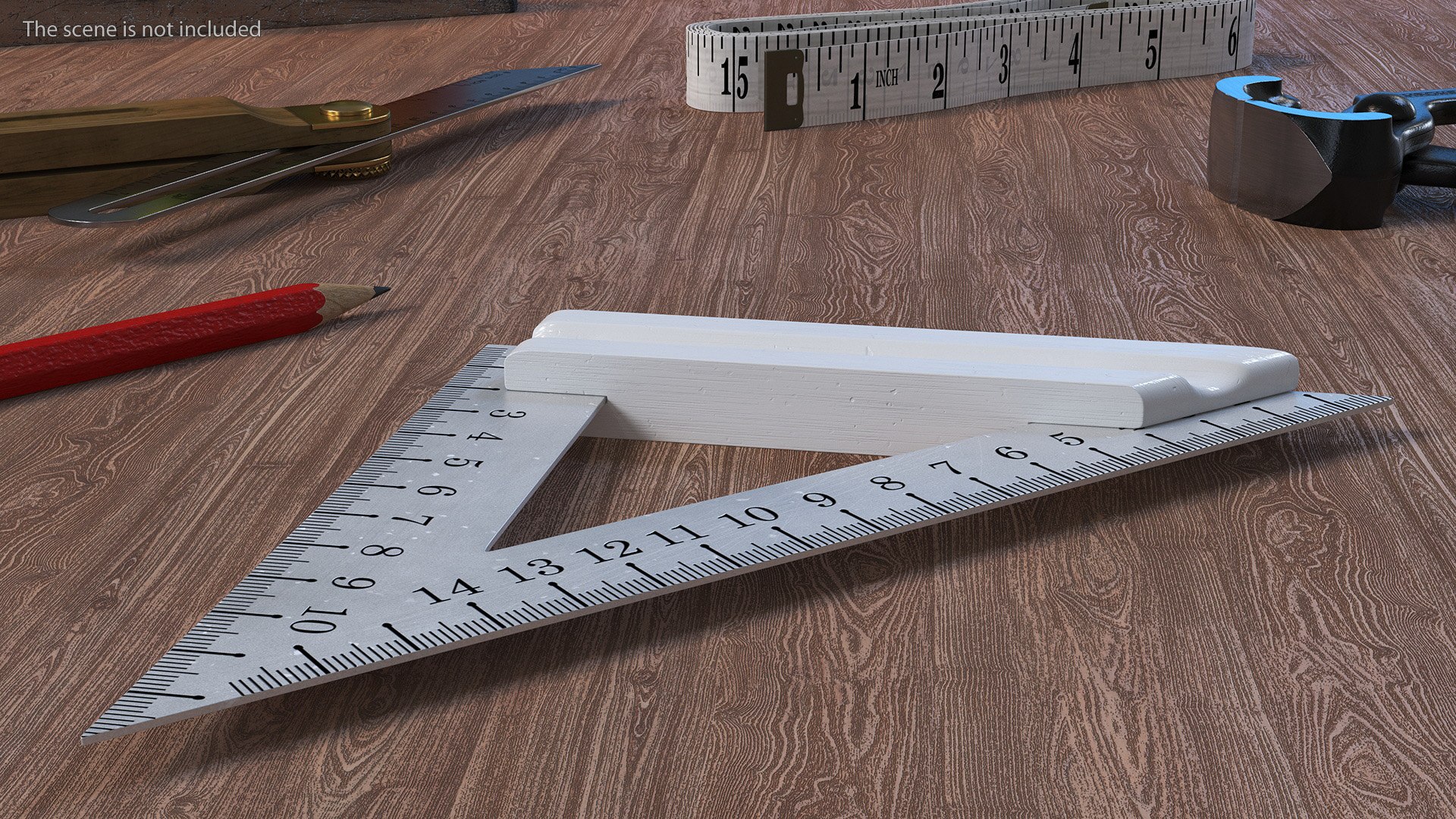 Metal Triangle Ruler 3D Model - TurboSquid 2115384