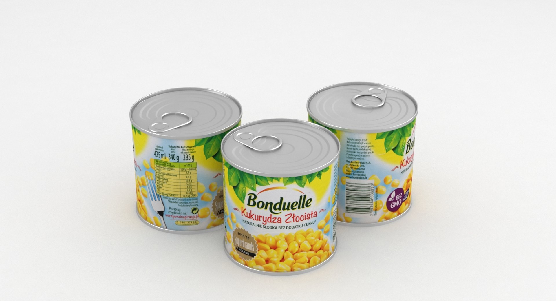 Bonduelle Corn 425g 3D Model | 1148159 | TurboSquid