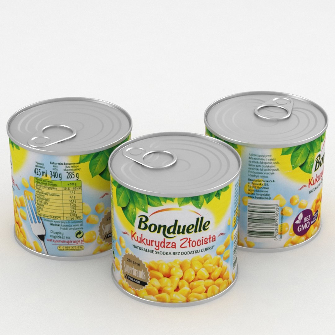 Bonduelle Corn 425g 3D Model | 1148159 | TurboSquid