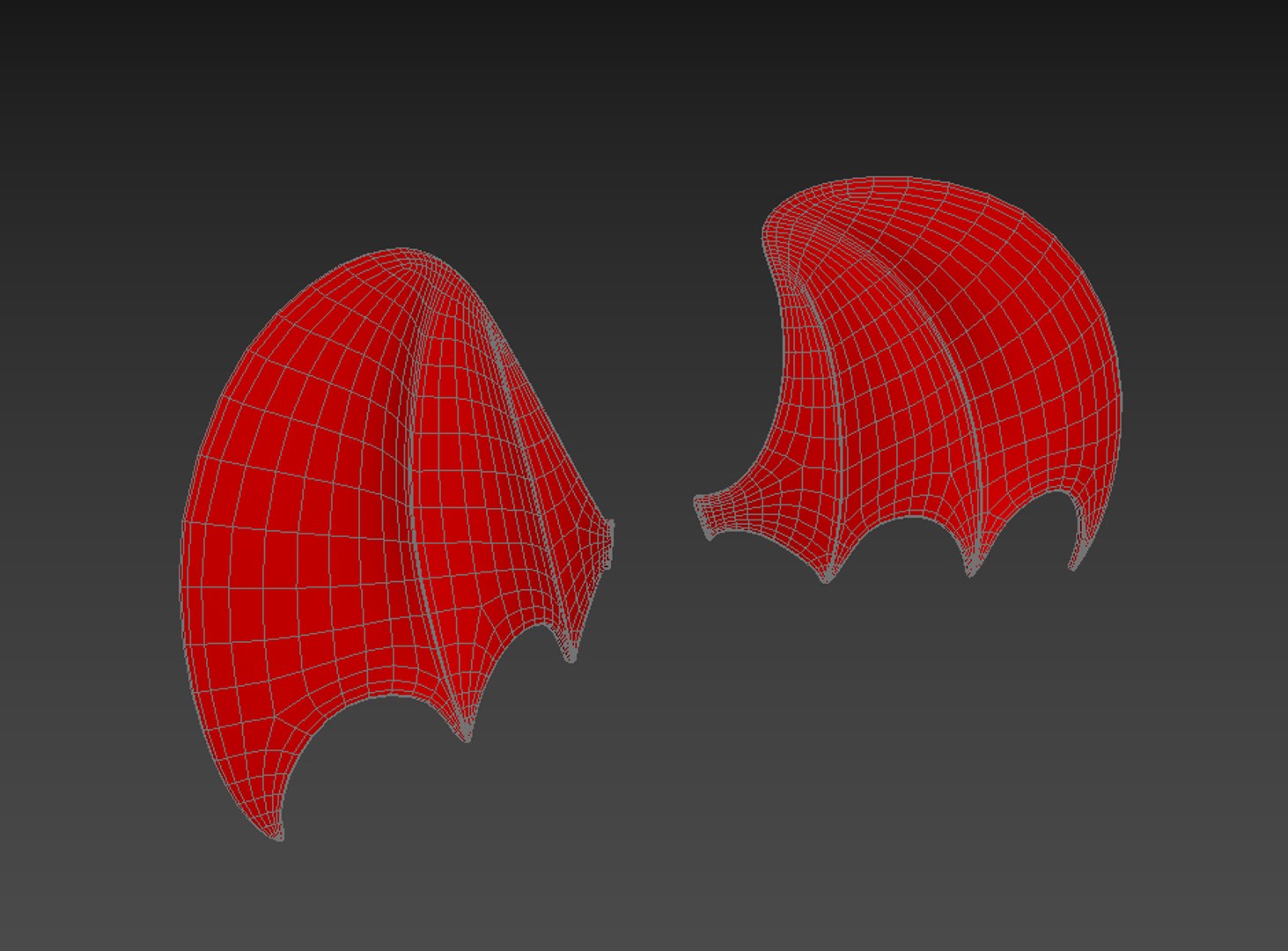 3D Red Devil Wings Model - TurboSquid 1614788