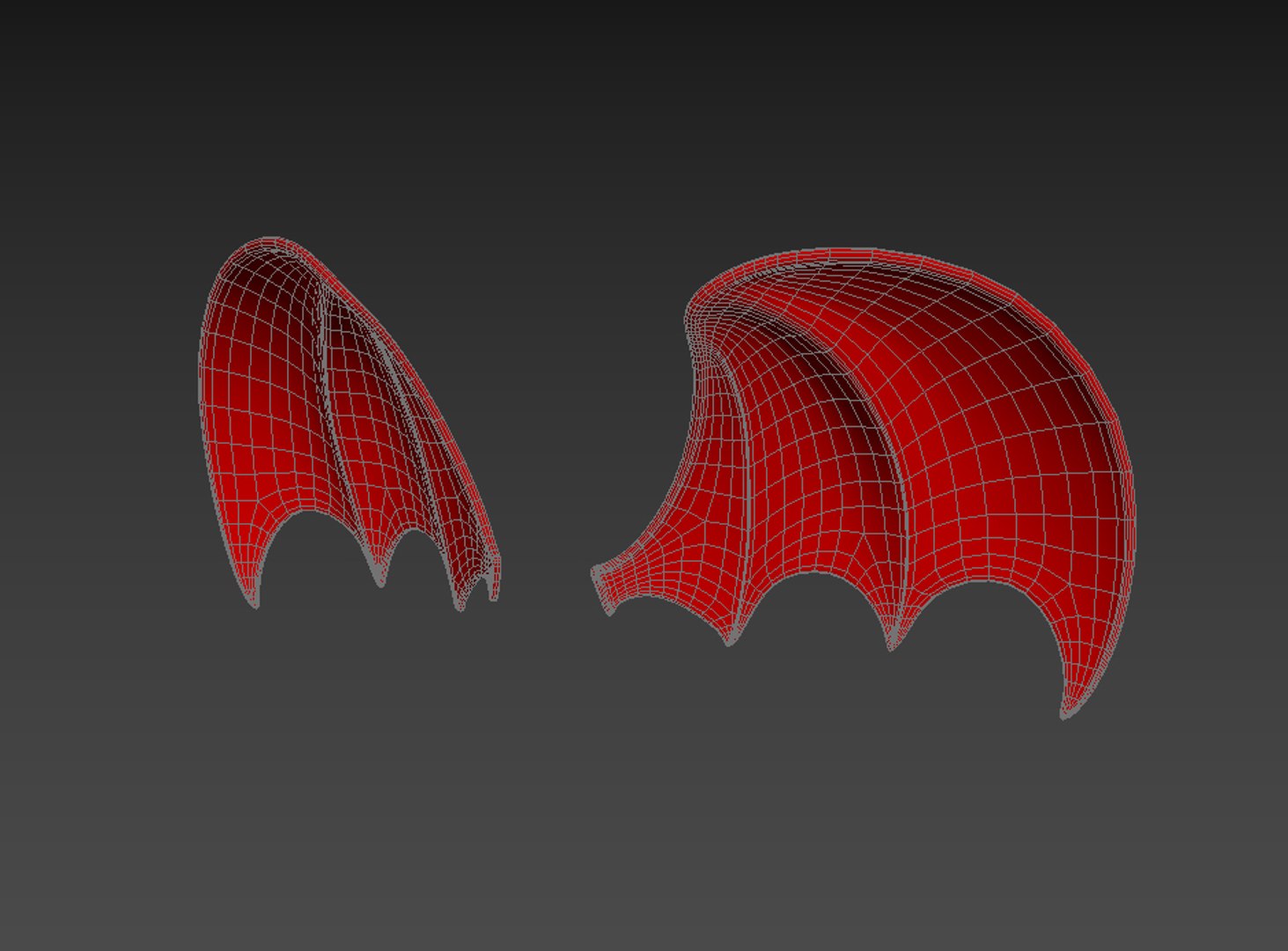 3D Red Devil Wings Model - TurboSquid 1614788