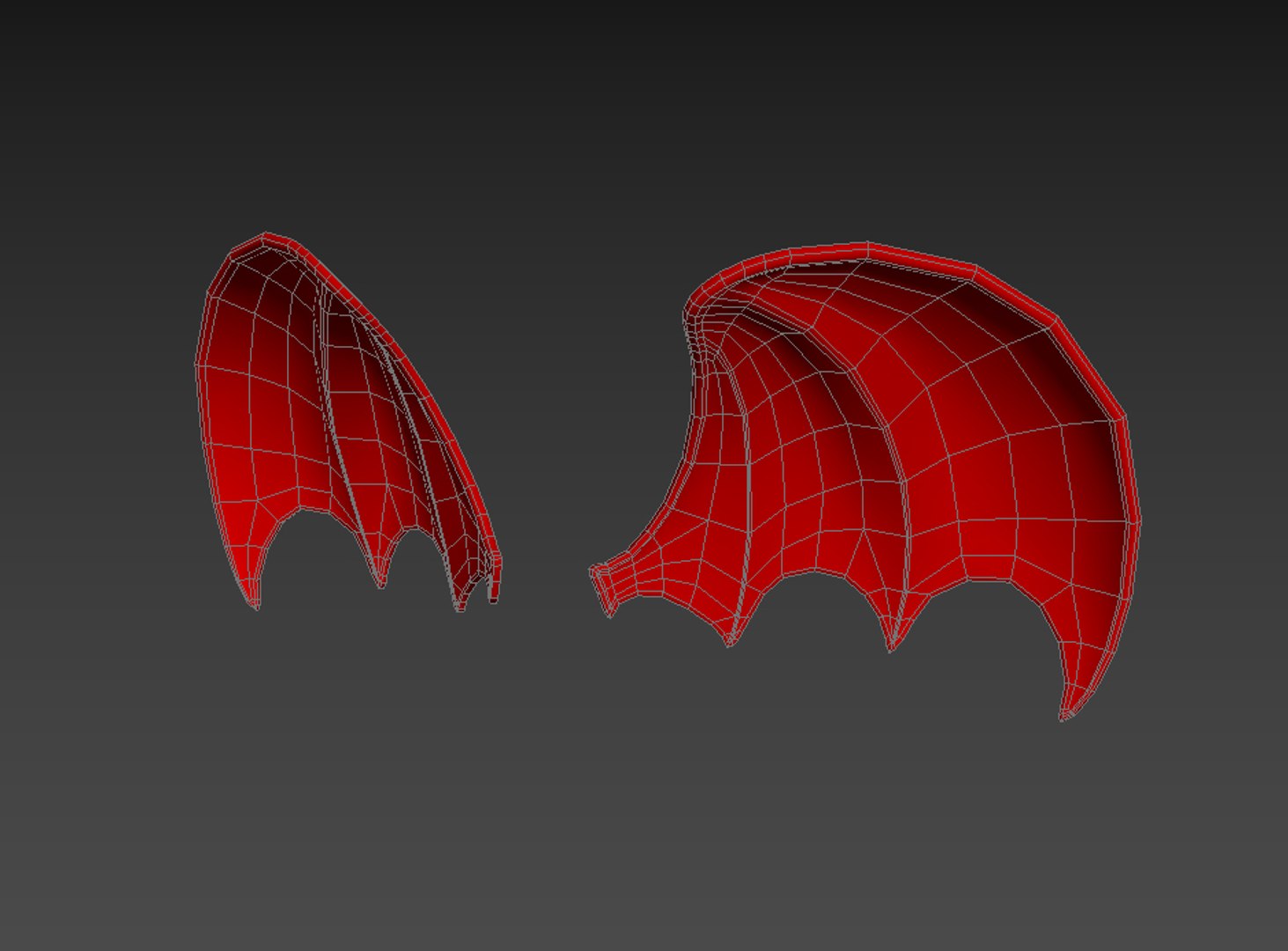 3D Red Devil Wings Model - TurboSquid 1614788