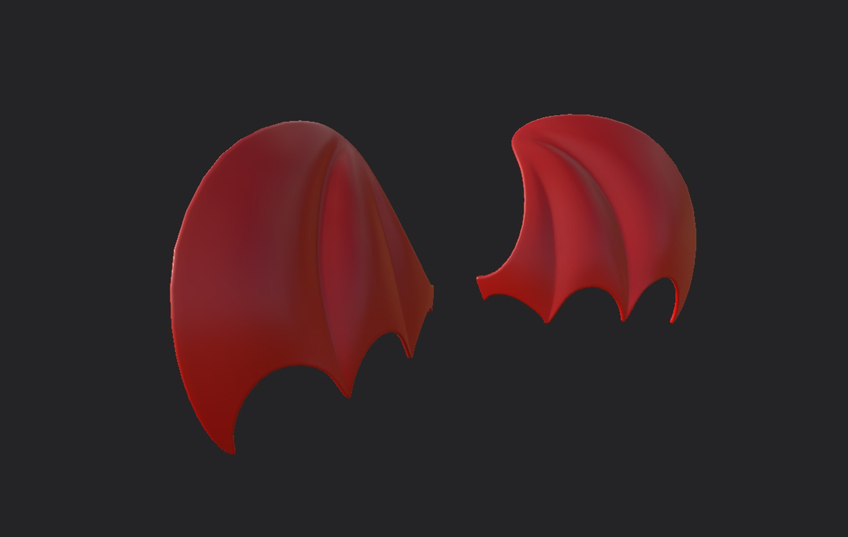 3D Red Devil Wings Model - TurboSquid 1614788
