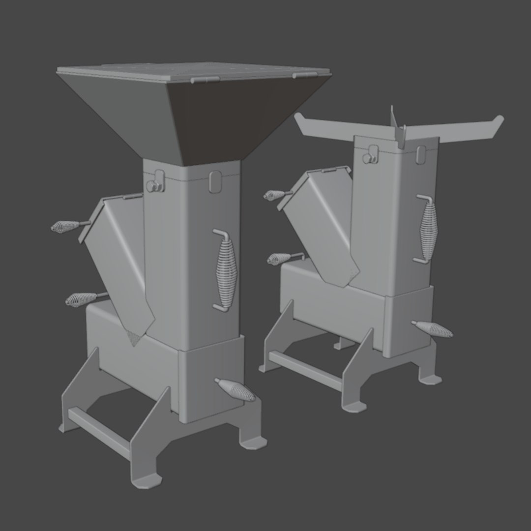 3D Model Rocket Stove 3D Model High Poly Blender File Packed ...