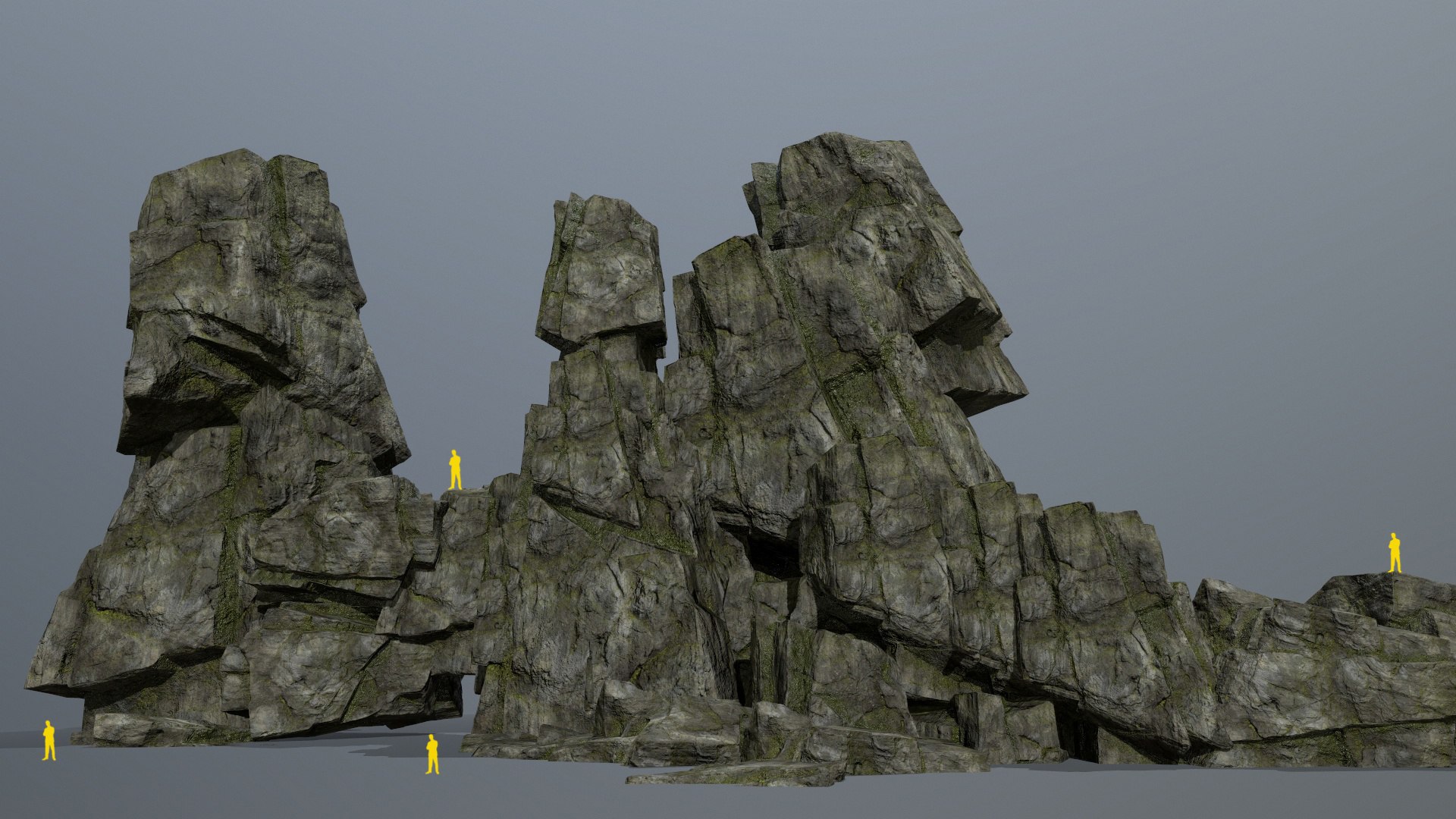 3D Cliff Rocks Model - TurboSquid 2125820