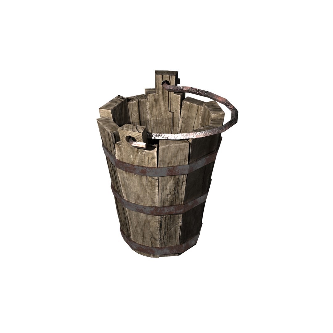 Bucket Wood Model - TurboSquid 1276115