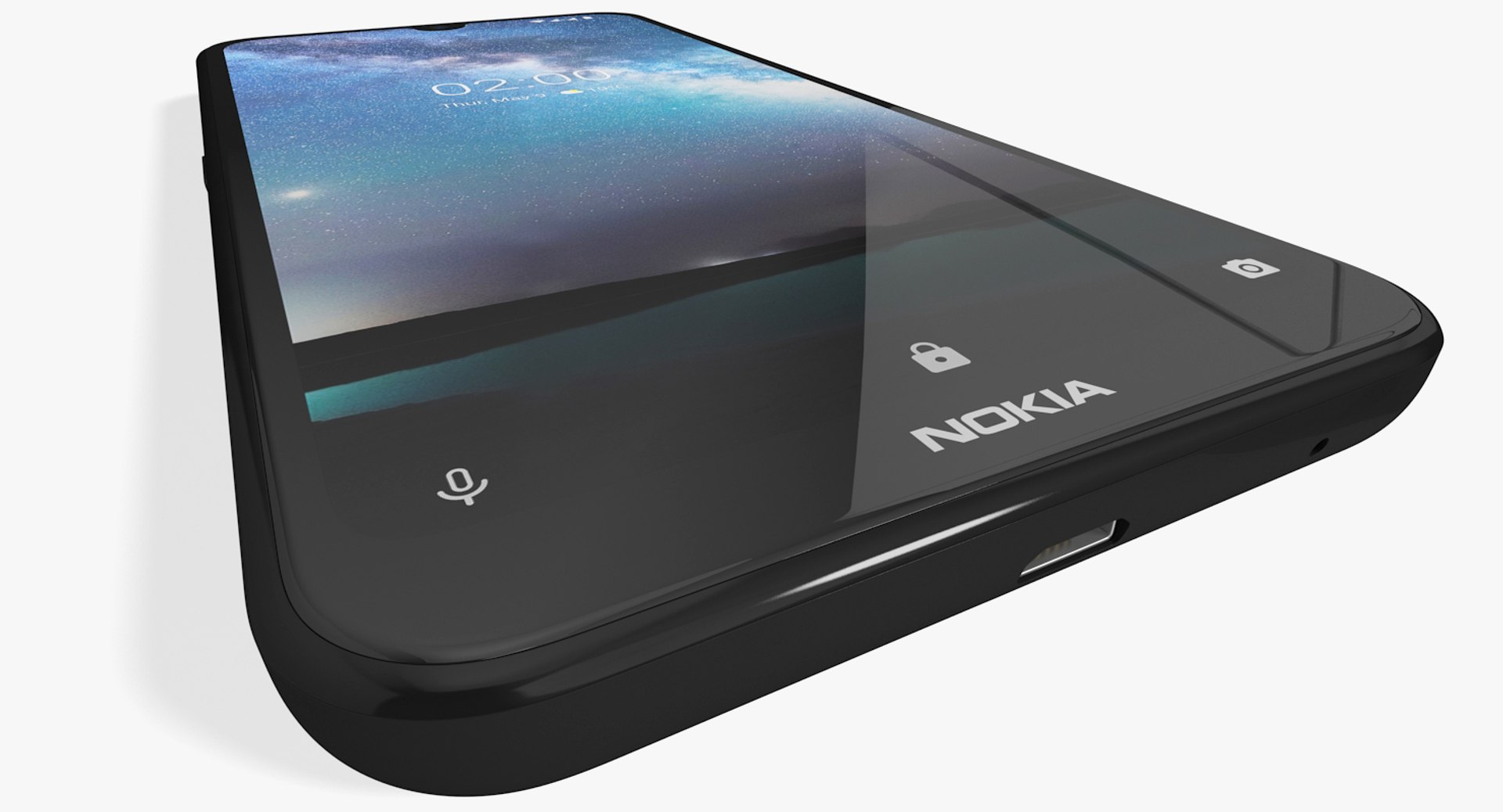 Realistic nokia 2 black 3D model - TurboSquid 1418472