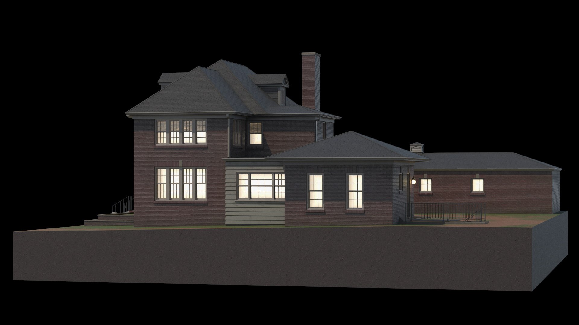 Home Alone House Exterior With Garland 3D Model - TurboSquid 2388672