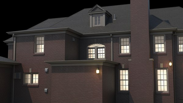 modelo 3d Exterior de la casa de Home Alone con guirnalda - TurboSquid ...