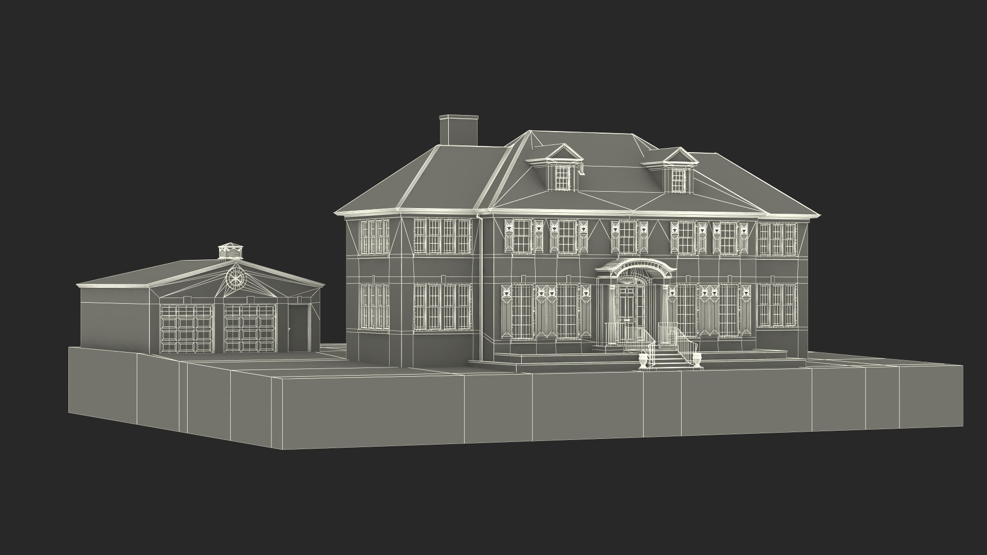 Home Alone House Exterior With Garland 3D Model - TurboSquid 2388672