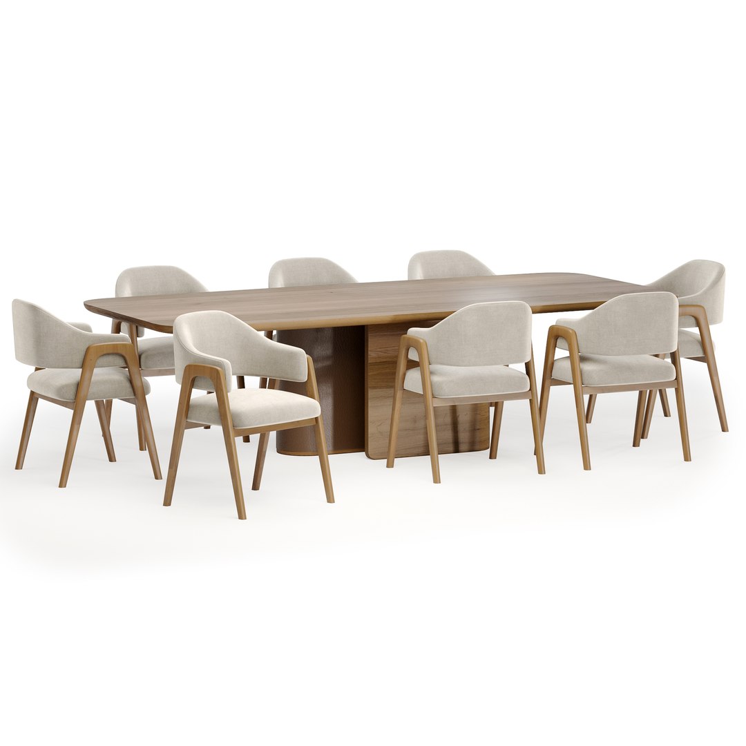 Trevore Jose Chair With Echo Table 3D Model - TurboSquid 2391809