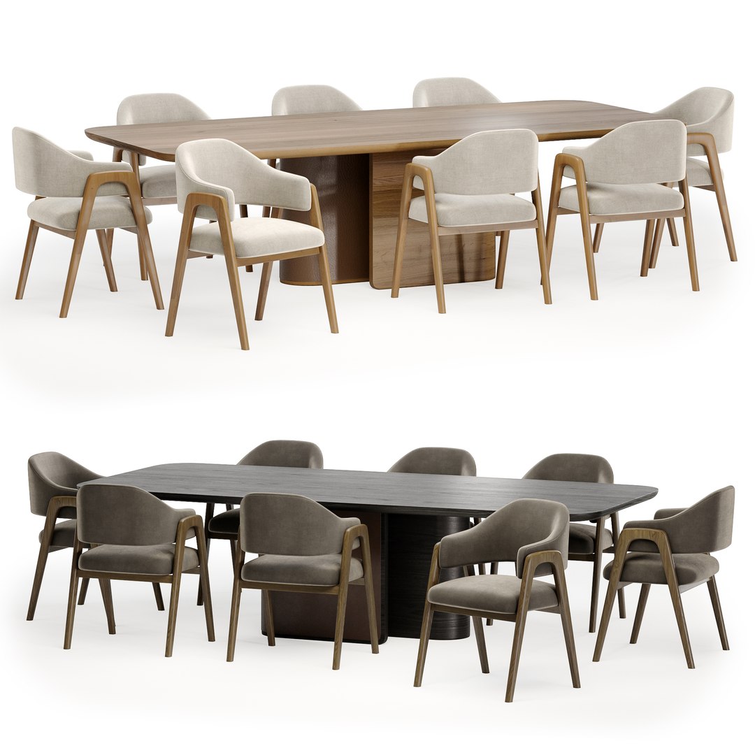 Trevore Jose Chair With Echo Table 3D Model - TurboSquid 2391809