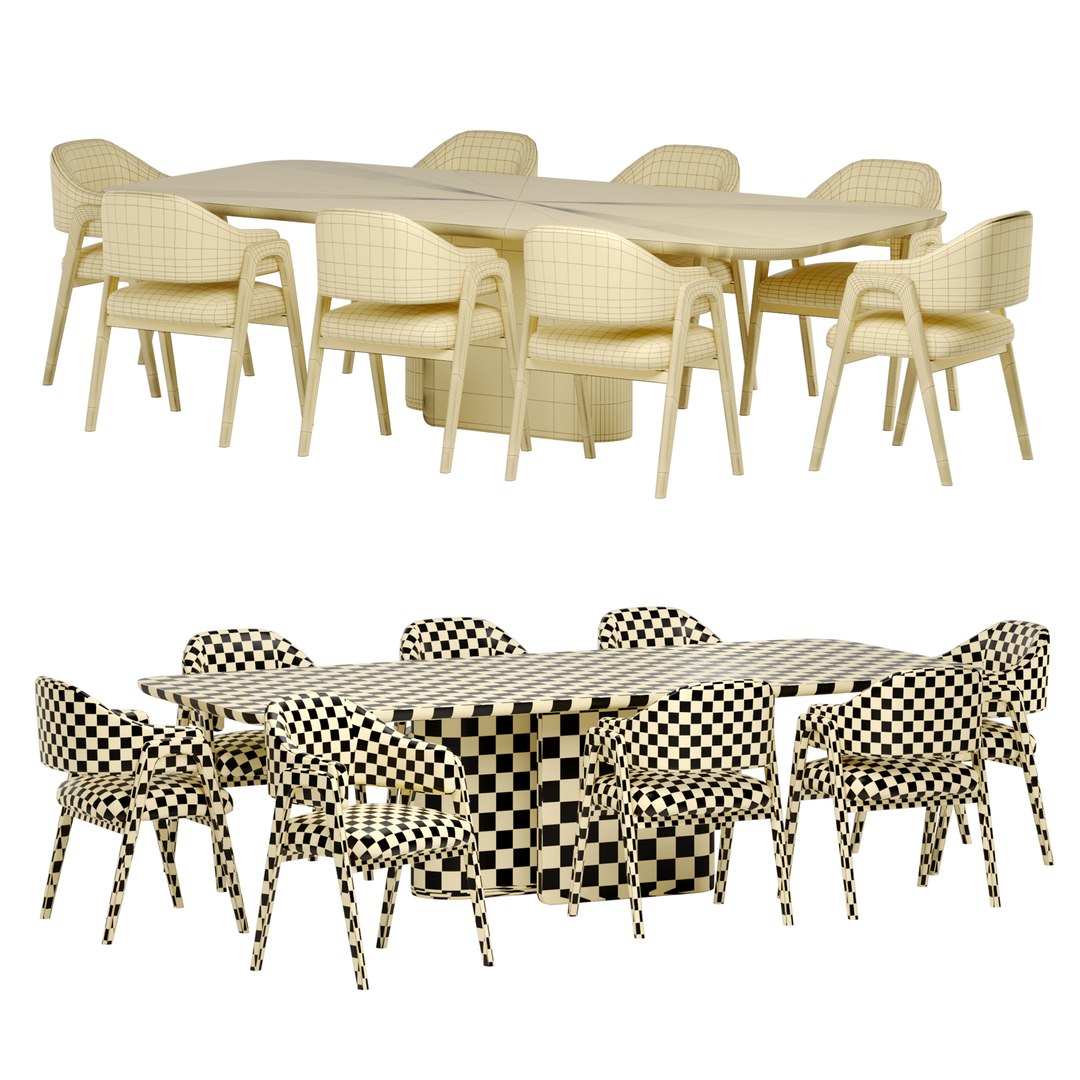 Trevore Jose Chair With Echo Table 3D Model - TurboSquid 2391809