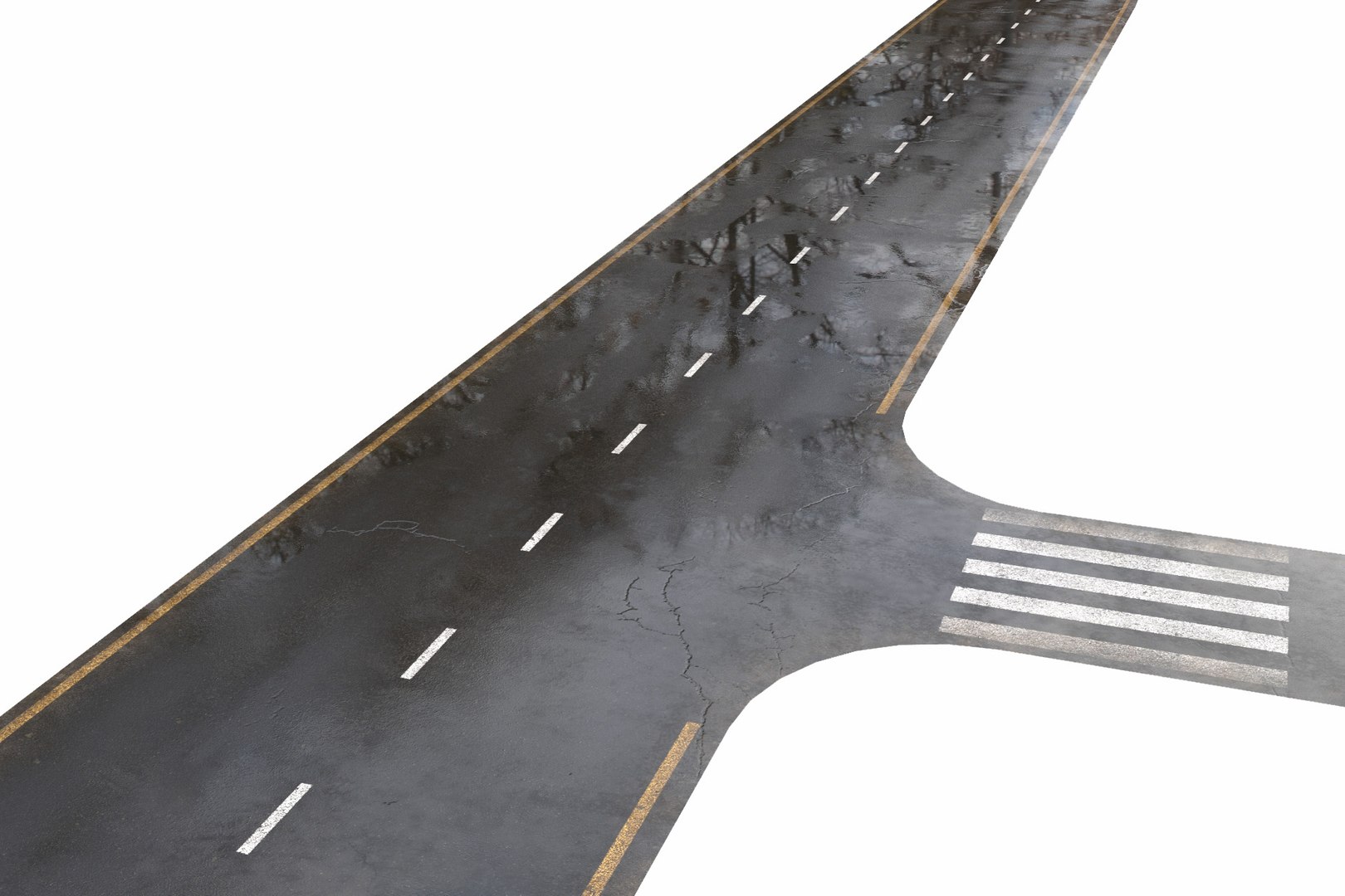 Road Universal Wet Asphalt 3d Max