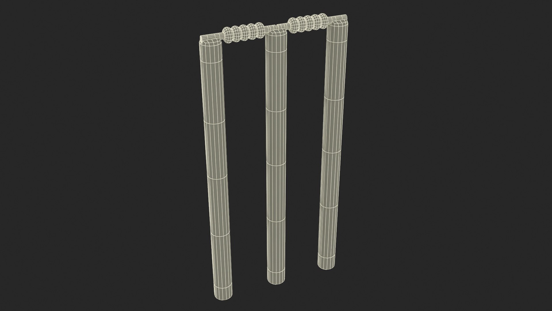 3D Wooden Cricket Stumps - TurboSquid 2170107