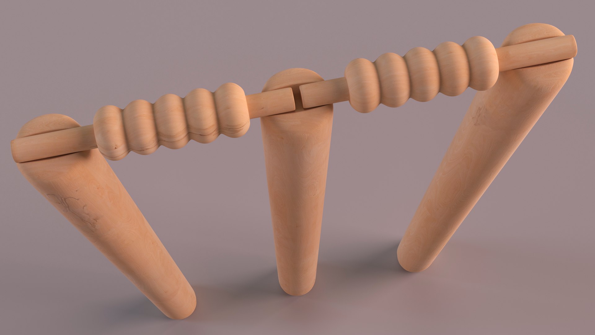 3D Wooden Cricket Stumps - TurboSquid 2170107
