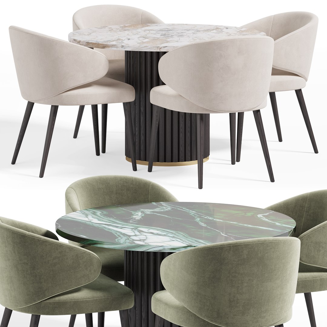 Antar Chair And Ascella Extra Round Table Model - TurboSquid 2417663