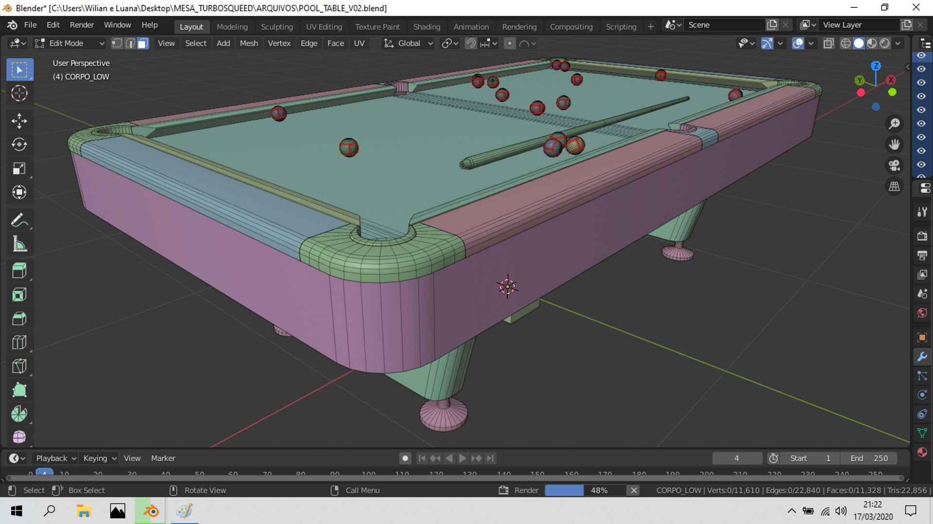 3D Pool Table - TurboSquid 1524444