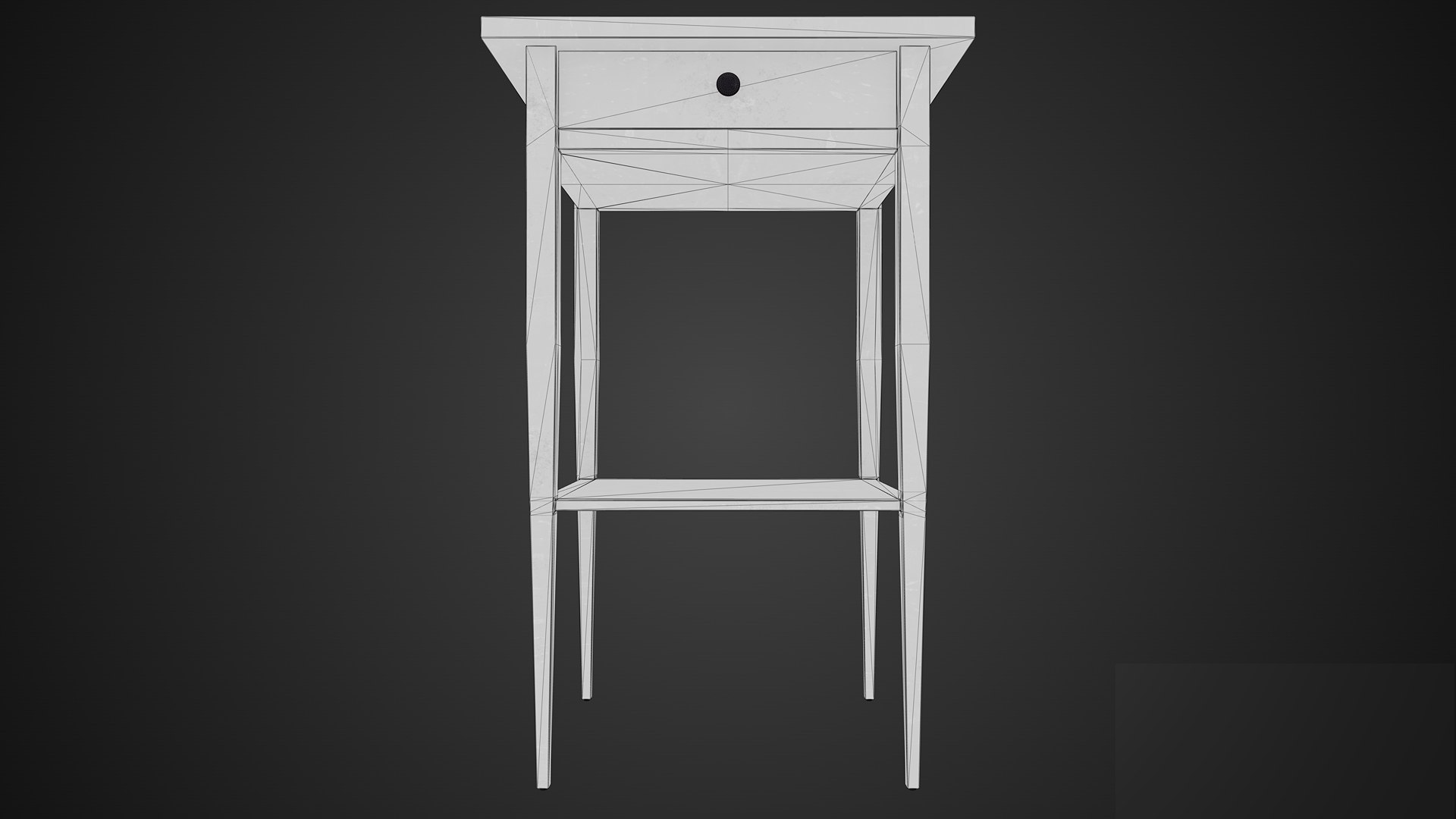 3D Game Ready White Drawer Table Model - TurboSquid 2102367