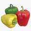 3d Model Bell Pepper Pack Polys