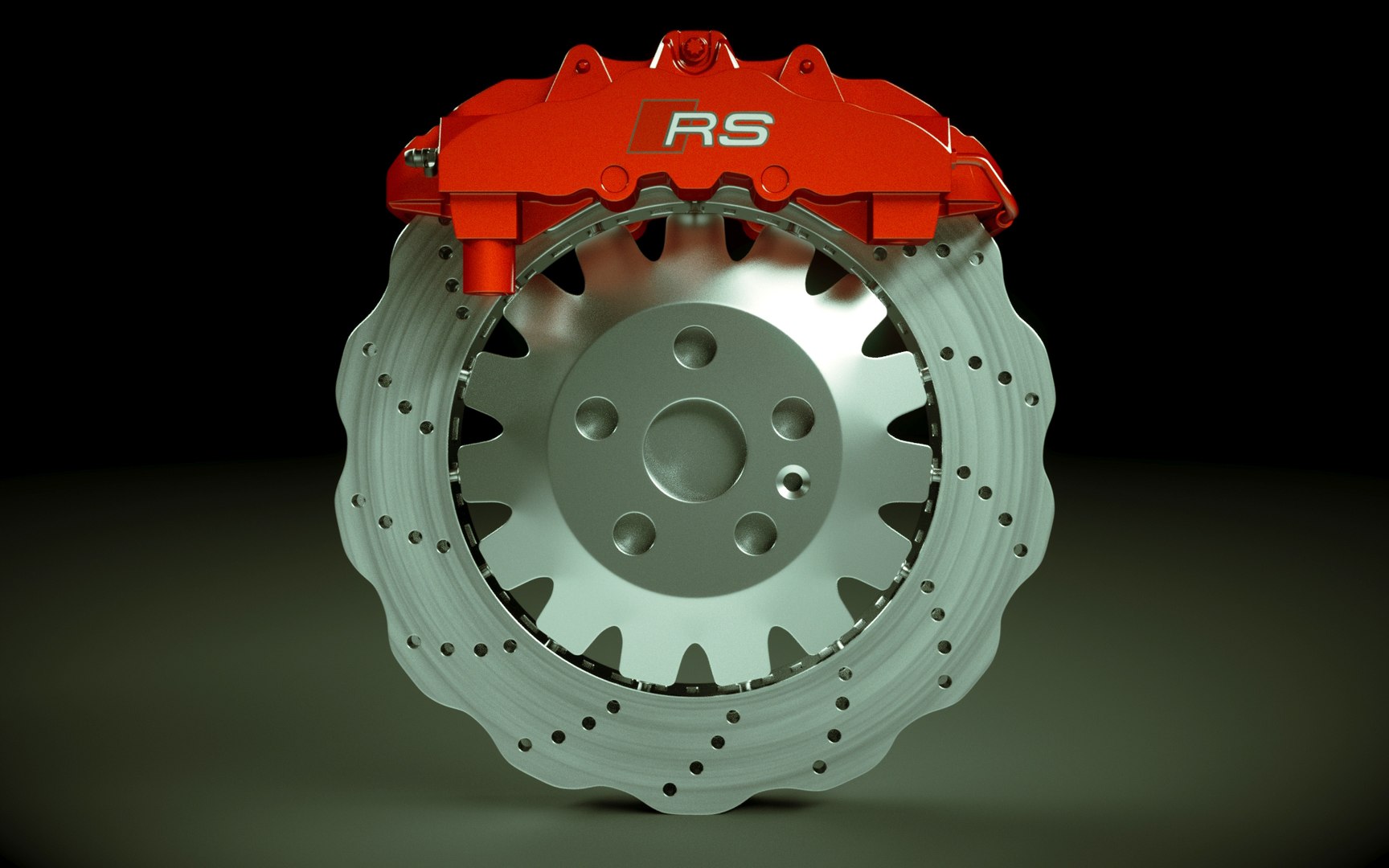 audi rs3 wave rotor 3d model