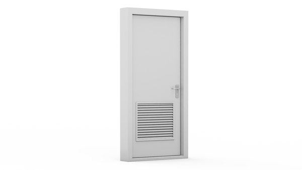 modelo 3d Grey Fire Door Single - TurboSquid 2054545