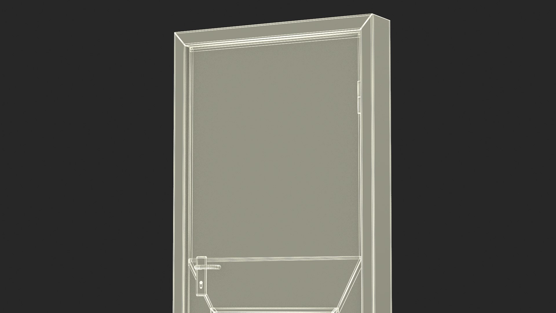 Grey Fire Door Single 3D model - TurboSquid 2054545
