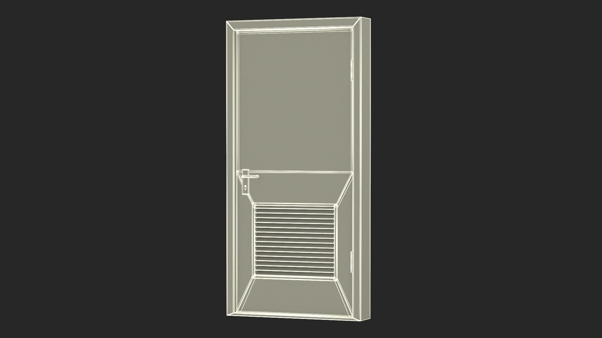 Grey Fire Door Single 3D model - TurboSquid 2054545