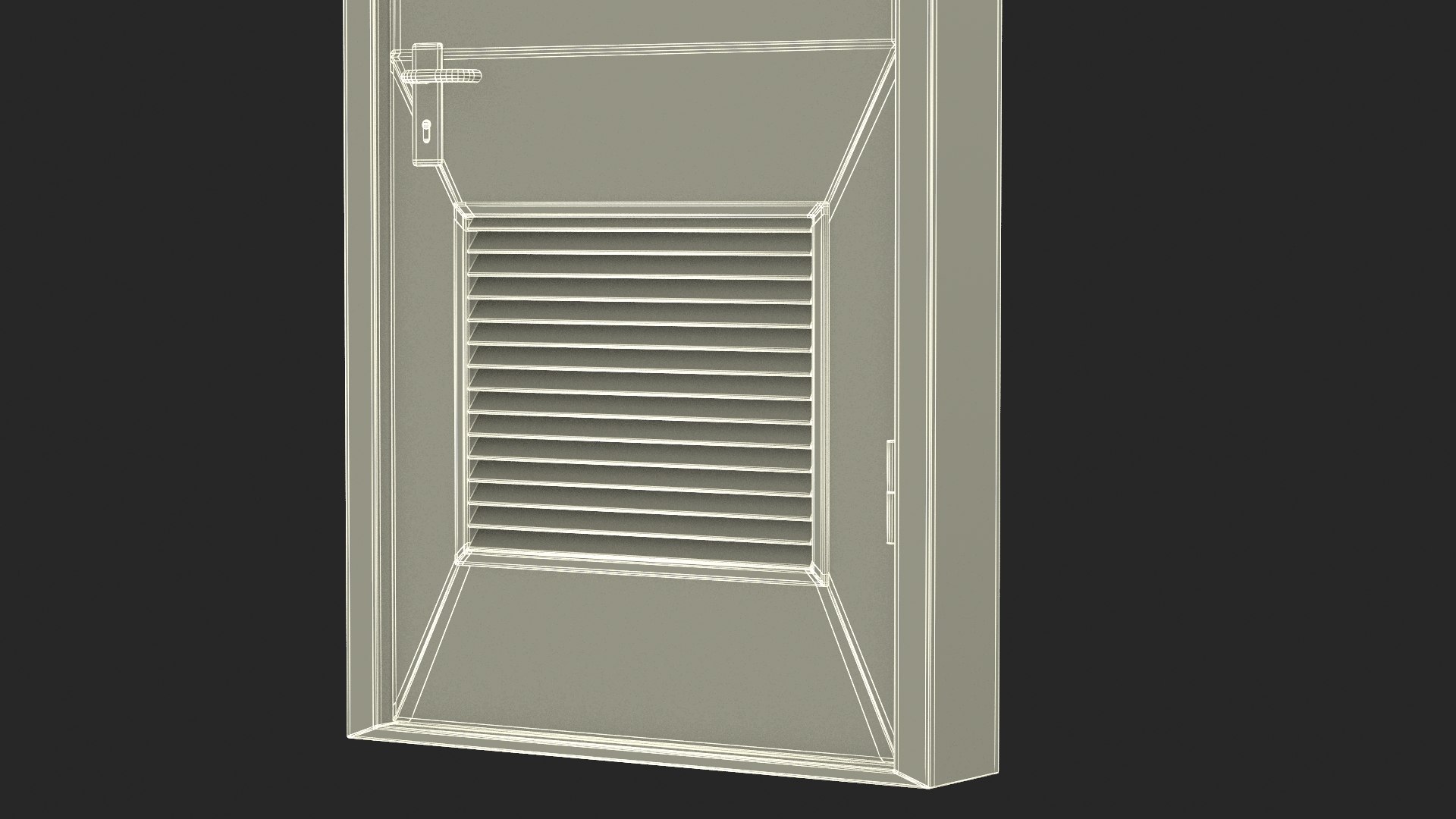 Grey Fire Door Single 3D model - TurboSquid 2054545