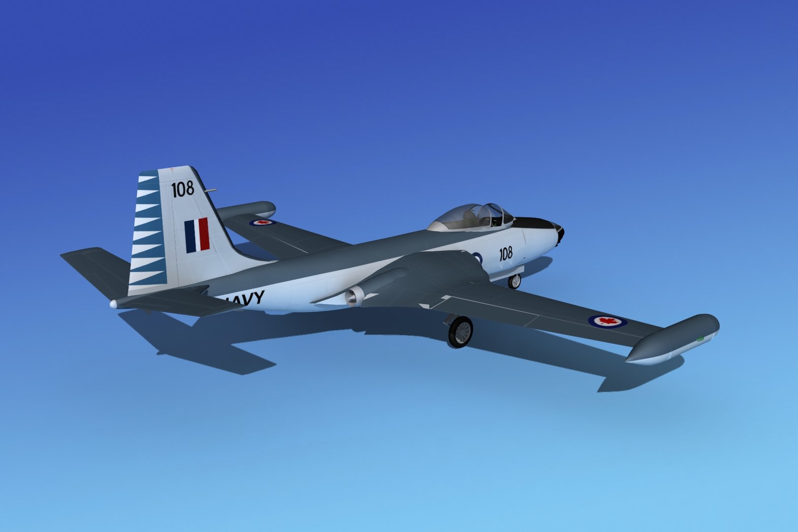 Cockpit F2h Banshee Jet Fighter 3d 3ds
