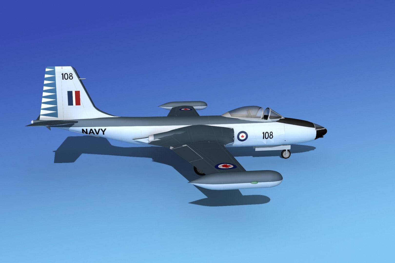 Cockpit F2h Banshee Jet Fighter 3d 3ds