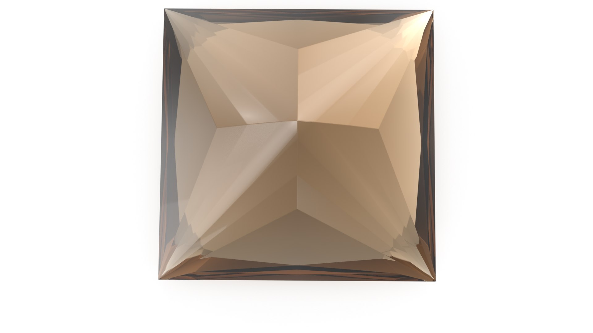Princess Cut Smokey Topaz 3D Model - TurboSquid 1860321