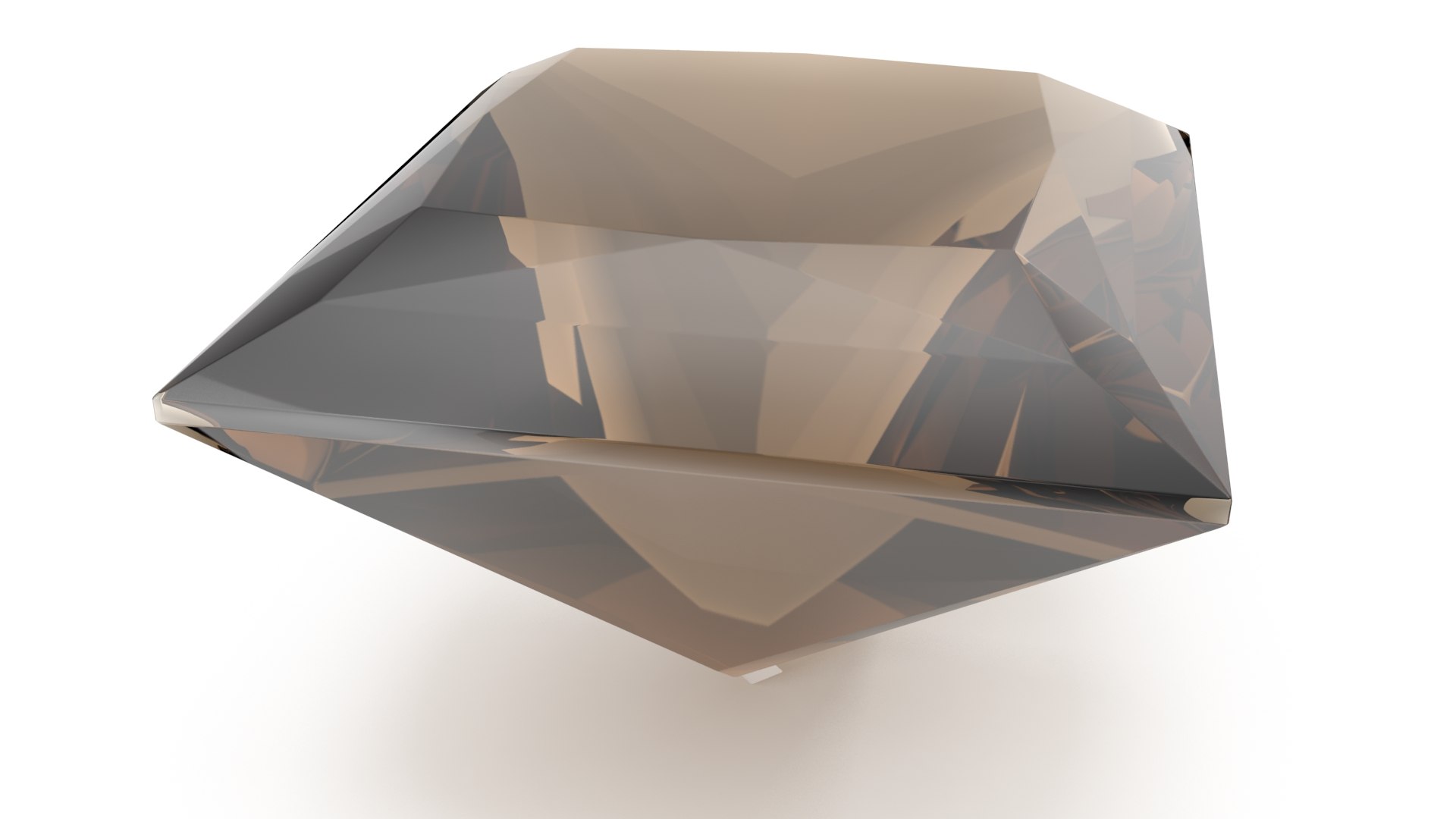 Princess Cut Smokey Topaz 3D Model - TurboSquid 1860321