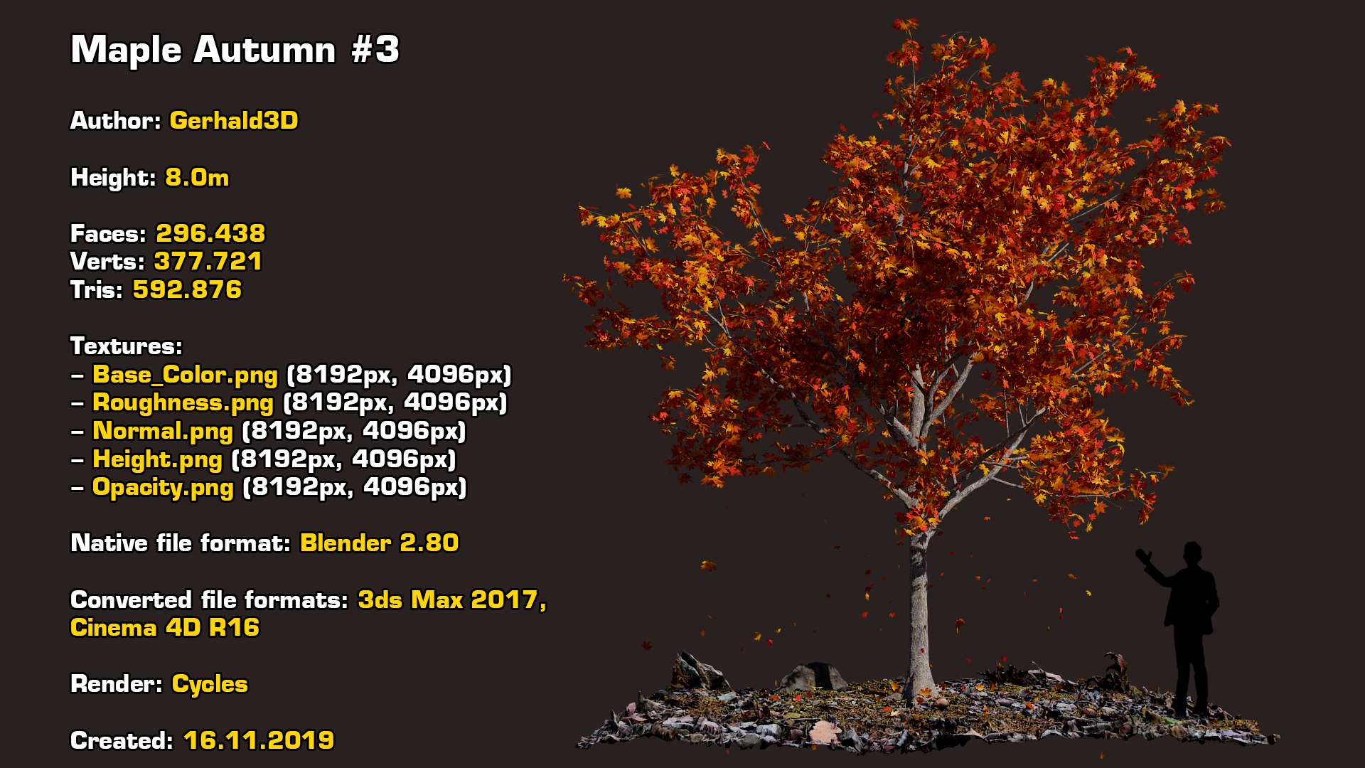 3D maple autumn trees - TurboSquid 1480872