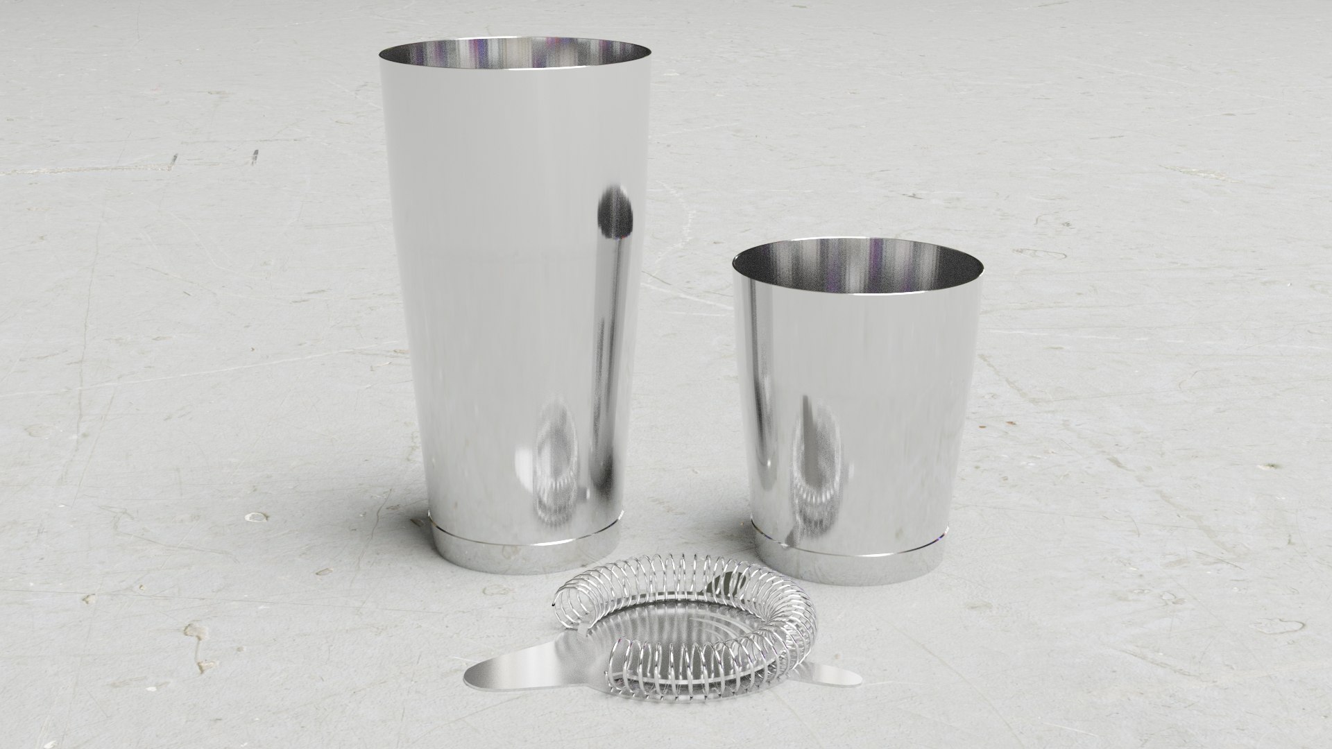 Boston Cocktail Shaker Set With Hawthorne Spring Strainer Model ...