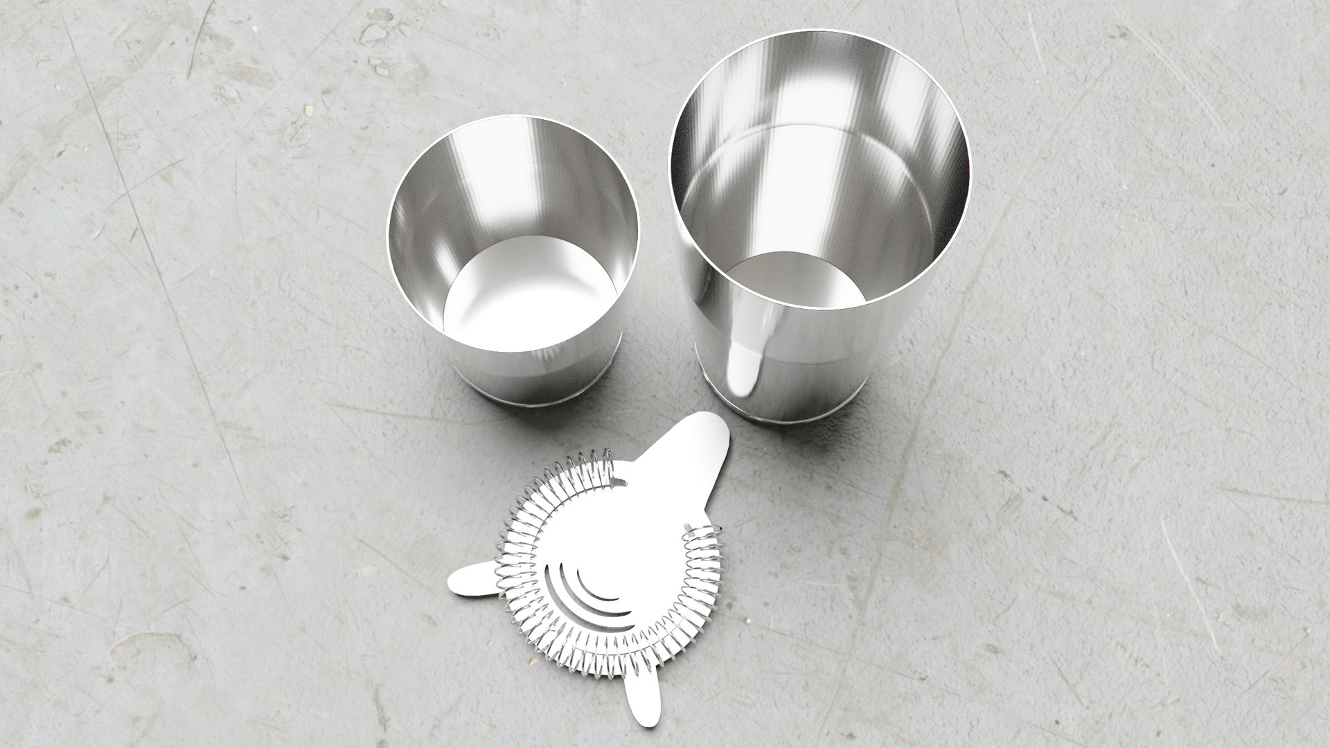 Boston Cocktail Shaker Set With Hawthorne Spring Strainer Model ...