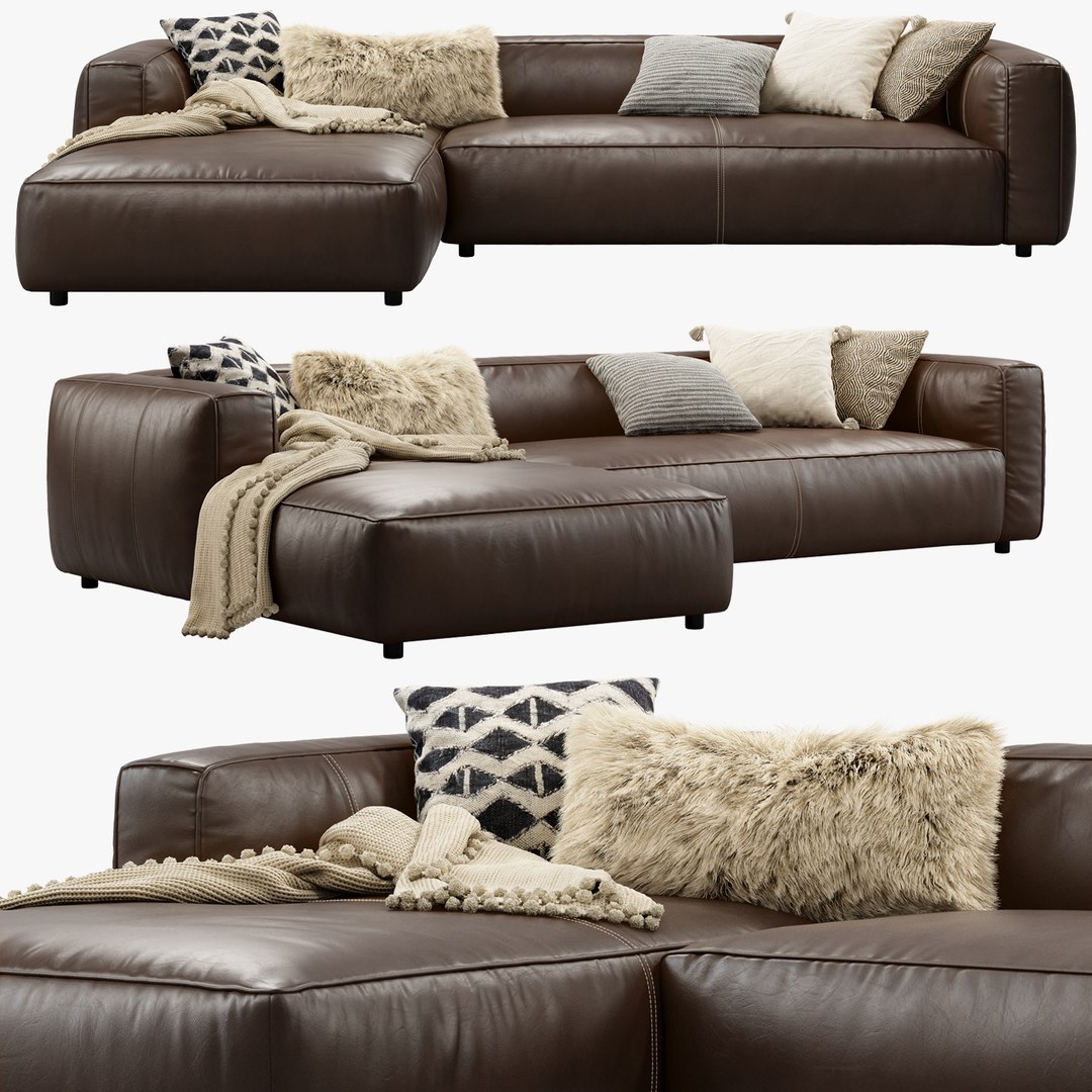 Joybird Jaxon Leather Collection 3D Model - TurboSquid 2270394