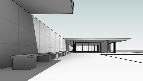 rvt revit barcelona pavilion