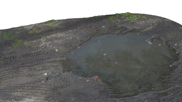 3d model mud puddle hd 8k