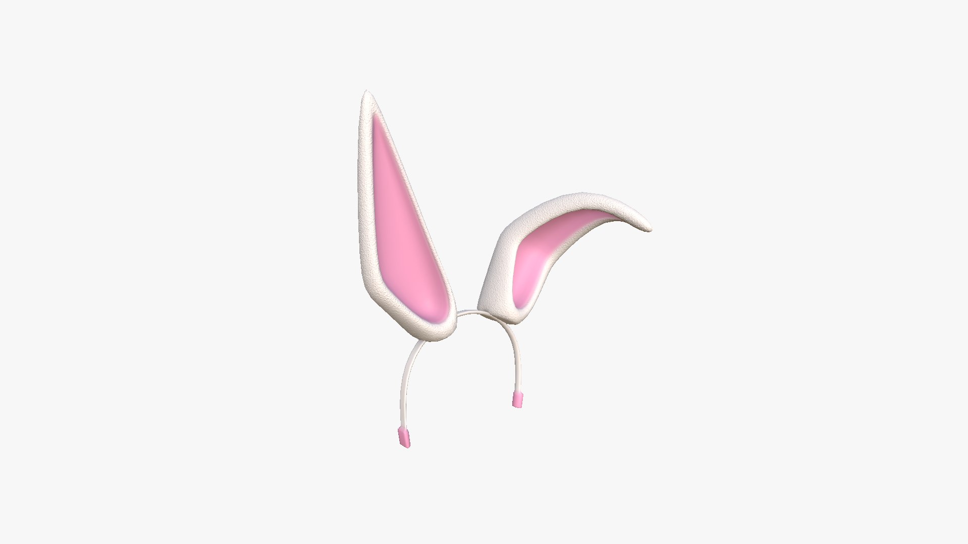 Furry Ears Tiara G06 White - Headband Character Design 3D Model ...